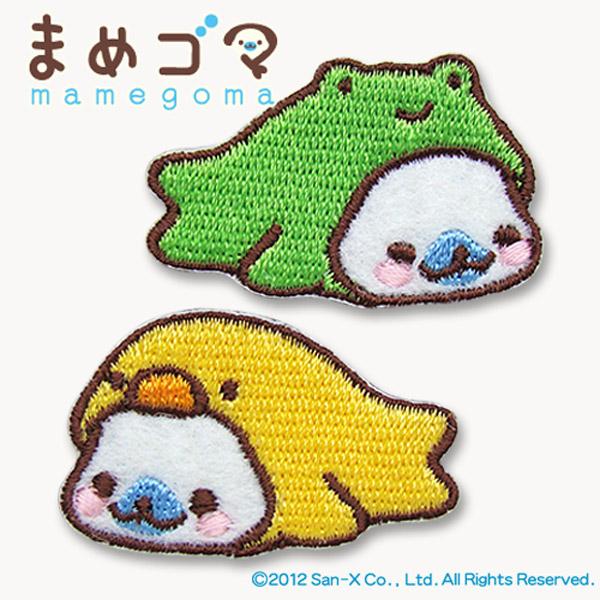 商品発送元：P's fan パイオニア　 ワッペン ハンドメイドクラフトおもちゃ・ホビー・ゲーム、手芸・クラフト、その他材料パステルカラーのやさしい色目がかわいい！手乗りサイズの小さなアザラシ★まめゴマのワッペンです。シール＆アイロンどちら...