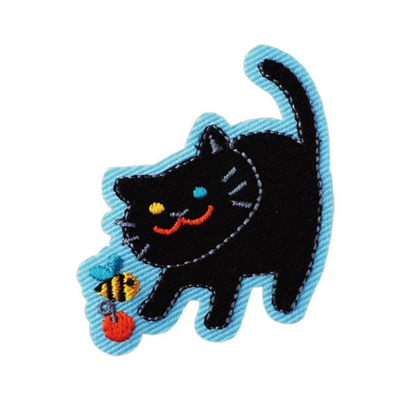 商品発送元：P's fan パイオニア　 ワッペン ハンドメイドクラフトおもちゃ・ホビー・ゲーム、手芸・クラフト、その他小さめサイズで使いやすい♪ねこワッペンです。持ち物のワンポイントにおすすめ★■ワッペンサイズ：幅（約）4cm×高さ（約）...