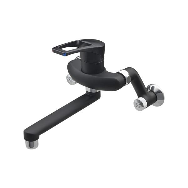 商品発送元：atelier DADA生活・インテリア・文具 ・漆黒のボディに銀色が映える高級感のあるキッチン用シングルレバー混合栓です。・水はねしにくい泡沫金具付き・よく使用するハンドル中央部では水が出ます。またハンドル操作中に水と湯で切り...