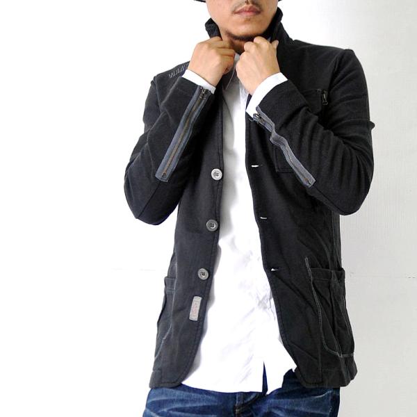 商品発送元：RAiseNeE公式メンズファッションSHOPファッション・ブランド、メンズ・紳士服、ジャケット・ジャンパー・ブルゾン■■ 商品説明 ■■軽く柔らかく着心地のよいスウケット素材のジャケットです！生地を裏返したようなデザインの袖が...