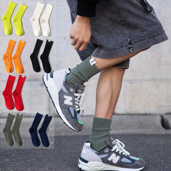 商品発送元：RAiseNeE公式メンズファッションSHOPバッグ・靴・小物、雑貨・小物、メンズ小物（財布・ネクタイ・ベルト類）、靴下■■ 商品説明 ■■高伸縮なリブ編みでフィット感抜群のクルー丈ソックス。飽きの来ないシンプルな無地のデザイン...