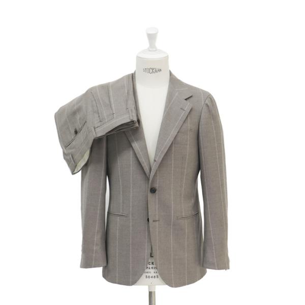 商品発送元：RING JACKET OUTLETファッション・ブランド、メンズ・紳士服、スーツ・セットアップ商品についてストライプのピッチ巾は太めですが、ベージュのグラデーションで構成されているため目立ちすぎず、着用しやすい1着に。RING...