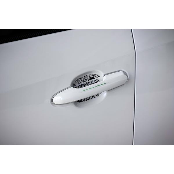 商品発送元：ROJAM ストア車・バイク2枚セット（ドア2面分）カラー：シルバー、ブラウン、ブラック×ネオングリーン ●経年使用によるドア開閉時のひっかき傷をガード。●ステッカー構成を自由に組み合わせる事で、あらゆる車種に装着可能。●デザイ...