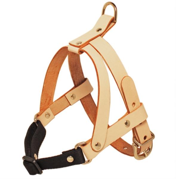商品発送元：サクラ犬具製作所盲導犬ハーネスを参考に小型・中型犬に最適なカタチできました!!意思疎通しやすいカタチです。ペット・ペットグッズ、犬、首輪・胴輪・リード、胴輪ハーネス●素材:　本革(100%植物なめしヌメ革)●ベルト幅:　16mm...