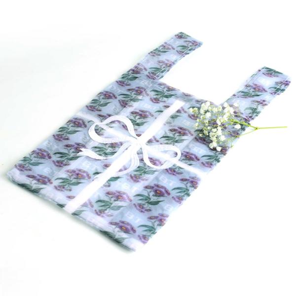 商品発送元：BINバッグ・靴・小物、バッグ、婦人用バッグMaterial: Organza &amp; handmade embroiderySize:Freediscription紫色の花柄が繊細にプリントされ、白いリボン刺繍で丁寧に結ば...