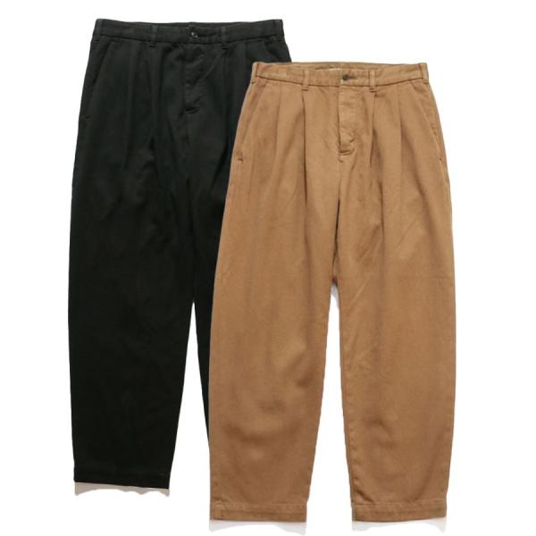 商品発送元：BINファッション・ブランド、メンズ・紳士服Material: コットン100%Color: Khaki,BlackSize: M,L discriptionUTHENメンズの定番2タックチノトラウザーズ。SILKNIZED C...
