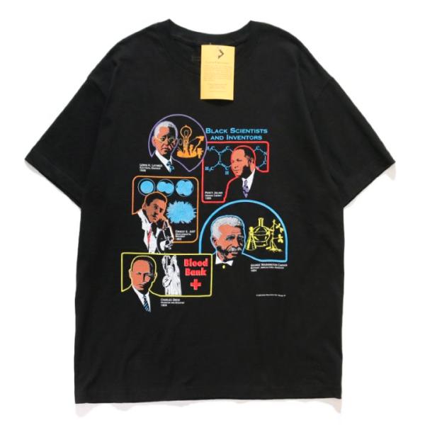 商品発送元：BINファッション・ブランド、メンズ・紳士服Material:コットン100%Color :BlackSize: Ldiscriptionアフリカ系アメリカ人の科学者、発明家がプリントされたTシャツ。イリノイ州にて1981年にM...