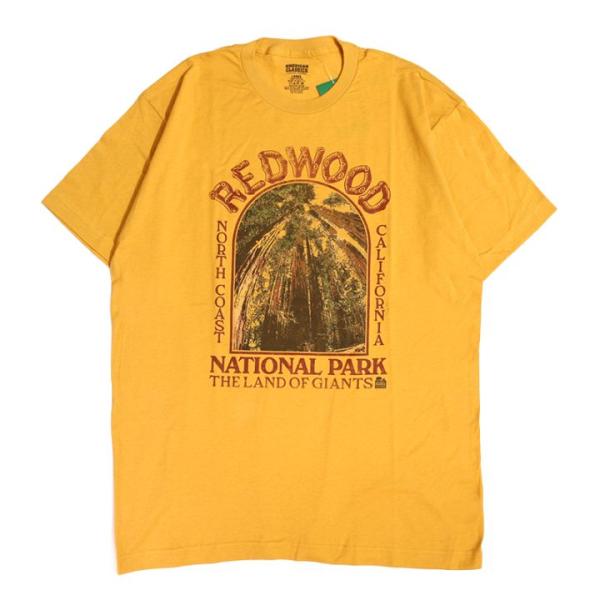 商品発送元：BINファッション・ブランド、メンズ・紳士服Material:コットン100%Color :YellowSize: Ldiscriptionアメリカ合衆国カリフォルニア州北部の沿海にあるレッドウッド国立州立公園のモチーフがプリン...