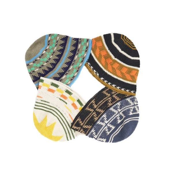 商品発送元：BINファッション・ブランドMaterial: コットン100%Color: OFF MIX,LT.KHAKI MIX,M.GREY MIX,BLACK MIXSize:Freediscription目を惹くカラーリングと手編み...