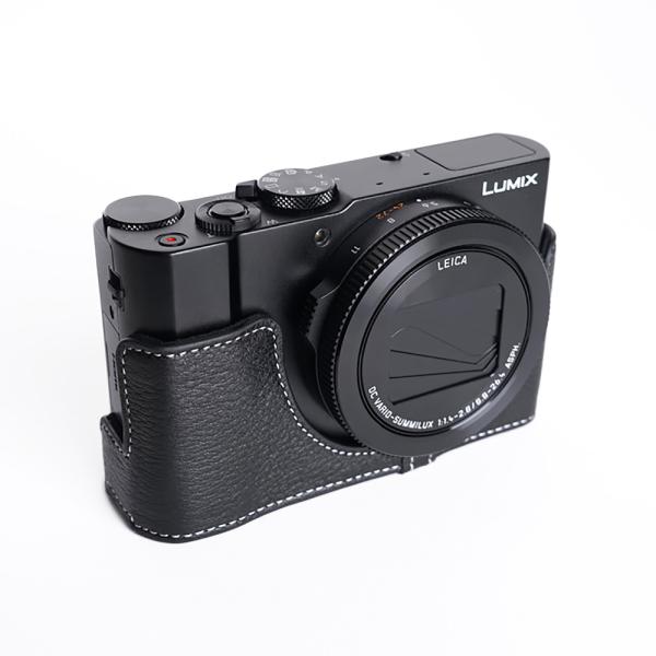 商品発送元：スマイルカメラ発送日情報（お取り寄せ：通常1〜2ヶ月以内に発送）家電・AV機器・カメラ、デジタルカメラ、デジカメアクセサリーPanasonic LX9用、レザーボディーハーフケース。ケースを装着したままバッテリー交換が可能です。...