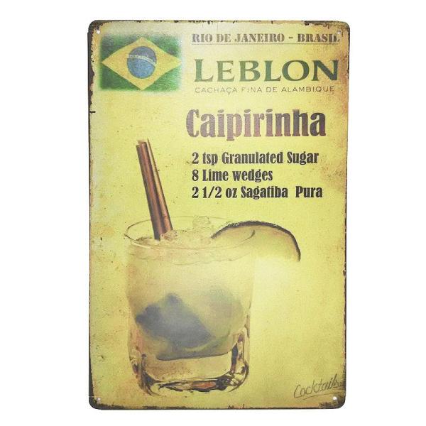 商品発送元：ブラジル直輸入ファッション・雑貨通販 SORTE Brazil生活・インテリア・文具、インテリア小物・置物、その他カイピリーニャ【Caipirinha】壁掛けインテリア | 看板 ブラジルの名物カクテル、カイピリーニャがデザイン...