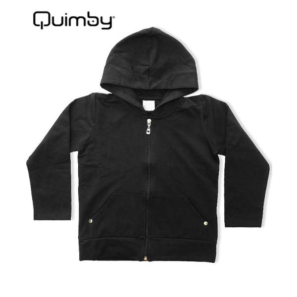 商品発送元：ブラジル直輸入ファッション・雑貨通販 SORTE Brazilキッズ・ベビー・マタニティ、キッズ、洋服・帽子・水着・雨具、Tシャツ【QUIMBY】女の子フード付きパーカー【デイリー・シンプル】ブラック シンプルな可愛さ！薄手のお...