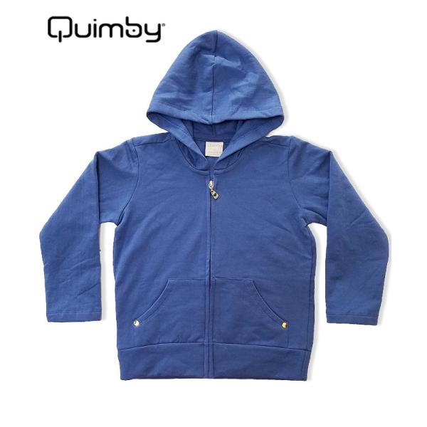 商品発送元：ブラジル直輸入ファッション・雑貨通販 SORTE Brazilキッズ・ベビー・マタニティ、キッズ、洋服・帽子・水着・雨具、Tシャツ【QUIMBY】女の子フード付きパーカー【デイリー・シンプル】サックスブルー シンプルな可愛さ！薄...