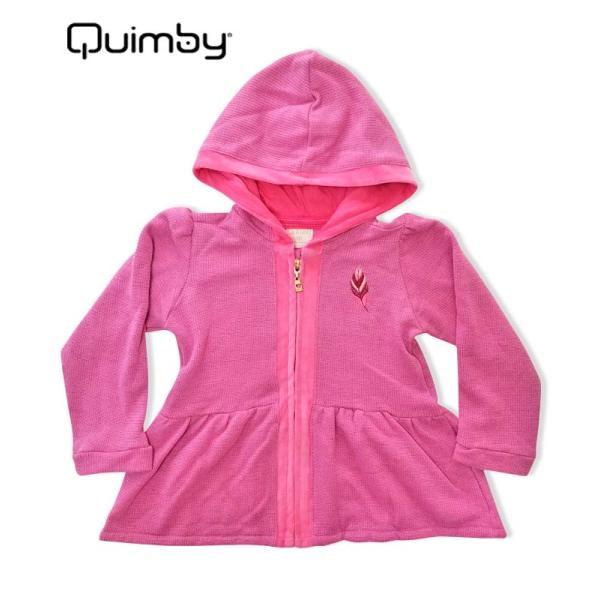 商品発送元：ブラジル直輸入ファッション・雑貨通販 SORTE Brazilキッズ・ベビー・マタニティ、キッズ、洋服・帽子・水着・雨具、Tシャツ【QUIMBY】女の子フード付きフレアーパーカー【おしゃれ・アウター】ピンク かわいいシルエットの...