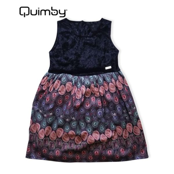 商品発送元：ブラジル直輸入ファッション・雑貨通販 SORTE Brazilキッズ・ベビー・マタニティ、キッズ、洋服・帽子・水着・雨具、ワンピース【QUIMBY】女の子プリンセスパーティードレス【宝石・ジュエリープリント】ブラックマルチ クラ...