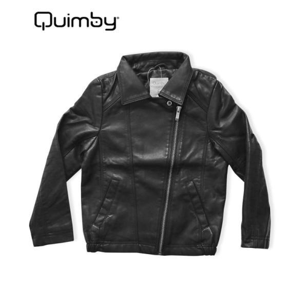 商品発送元：ブラジル直輸入ファッション・雑貨通販 SORTE Brazilキッズ・ベビー・マタニティ、キッズ、洋服・帽子・水着・雨具、Tシャツ【QUIMBY】女の子ライダースジャケット【フェイクレザー・おしゃれ】ブラック コーディネートに大...