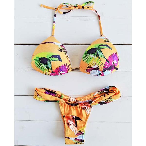 商品発送元：ブラジル直輸入ファッション・雑貨通販 SORTE Brazilスポーツ・アウトドア・旅行、水泳、水着、女性用【Morena Rosa】Beija Flor柄プッシュパッド水着 ブランド：Morena Rosa（モレナローザ）カラ...