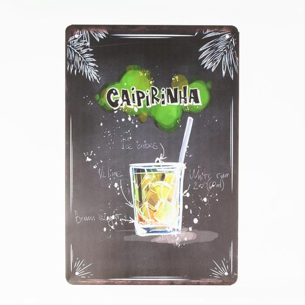 商品発送元：ブラジル直輸入ファッション・雑貨通販 SORTE Brazil生活・インテリア・文具、インテリア小物・置物、その他アート風ボード カイピリーニャ看板【Caipirinha】 ブラジルの美味しい名物カクテル、カイピリーニャがデザイ...