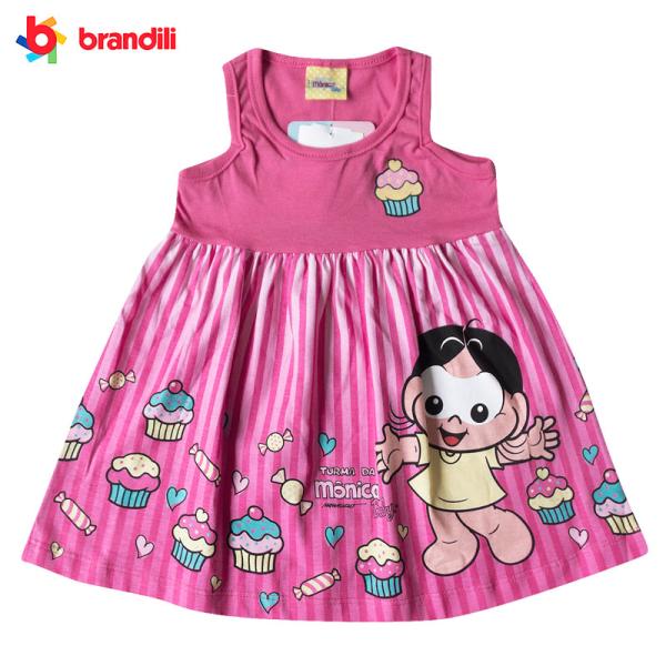 商品発送元：ブラジル直輸入ファッション・雑貨通販 SORTE Brazilキッズ・ベビー・マタニティ、キッズ、洋服・帽子・水着・雨具、ワンピースTURMA DA MONICA ベビーマガリ ワンピース ピンク brandili ブラジルアニ...