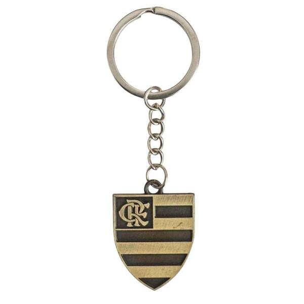 商品発送元：ブラジル直輸入ファッション・雑貨通販 SORTE Brazilスポーツ・アウトドア・旅行、サッカー、ウェア、レプリカユニフォーム、クラブチームフラメンゴ両面エンブレム FLAMENGO ブロンズカラーキーホルダーブラジルサッカー...