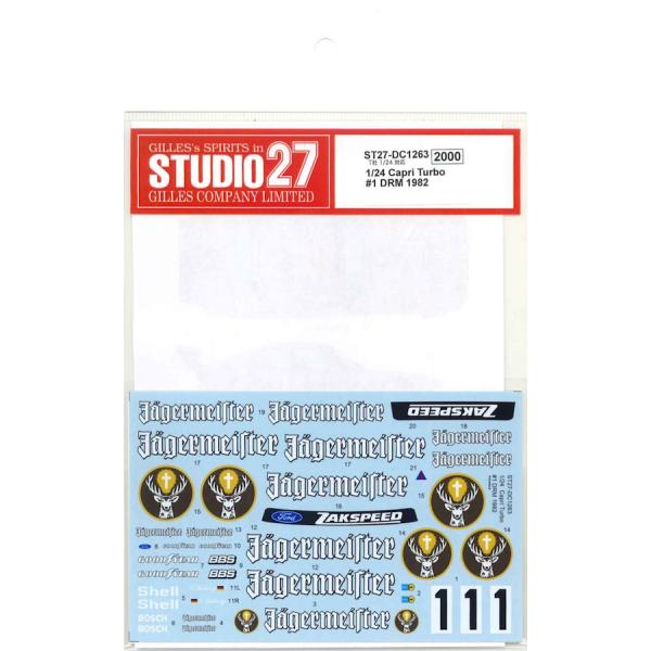 商品発送元：STUDIO27 ONLINESHOPおもちゃ・ホビー・ゲーム1/24 Ford Capri Turbo #1 DRM 1982