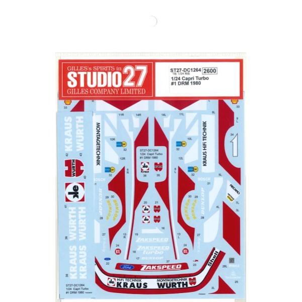 商品発送元：STUDIO27 ONLINESHOPおもちゃ・ホビー・ゲーム1/24 Ford Capri Turbo #1 DRM 1980