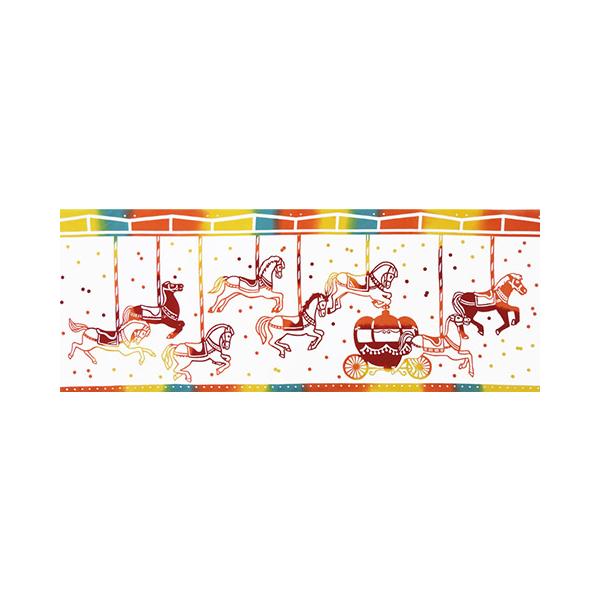 商品発送元：手仕事の店「清玩堂」｜リメイク／お米／手ぬぐい約37×98cmバッグ・靴・小物遊園地でおなじみのメリーゴーラウンド。元々は馬乗りの練習用に使われていた装置が、次第に優雅な装飾を施した娯楽用の遊具へと変わり、楽しまれてきました。幻...