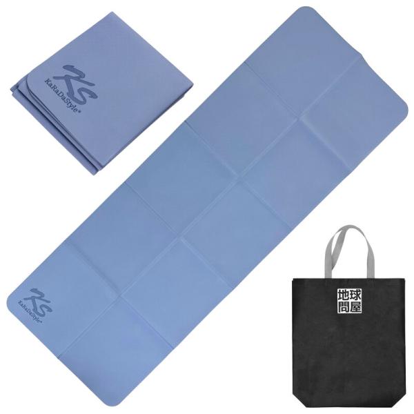 商品発送元：地球問屋スポーツ・アウトドア・旅行製品仕様商品名ヨガマット 折りたたみ 4mm 幅60cm 収納袋付き 初心者 上級者 ストレッチマット ヨガ ピラティス  ストレッチ トレーニング マット TPE くすみカラー おしゃれ コン...