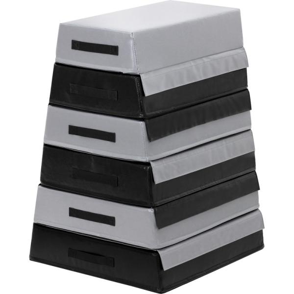 商品発送元：地球問屋スポーツ・アウトドア・旅行製品仕様商品名跳び箱 ソフト 飛び箱 とび箱 ジョイント式 とびばこ 子供 幼児 保育園 幼稚園 小学生 運動 自宅 子ども 室内 家庭用 (6段セット/ブラックグレー)サイズ6段セット/（約）...
