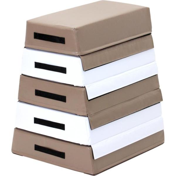 商品発送元：地球問屋スポーツ・アウトドア・旅行製品仕様商品名跳び箱 ソフト 飛び箱 とび箱 ジョイント式 とびばこ 子供 幼児 保育園 幼稚園 小学生 運動 自宅 子ども 室内 家庭用 (5段セット/モカホワイト)サイズ5段セット/（約）高...