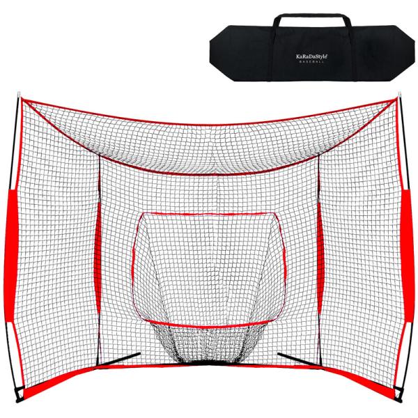 商品発送元：地球問屋スポーツ・アウトドア・旅行製品仕様商品名野球ネット 大型ワイド 3.8×2.4M バッティング 練習 ネット バックネット 軟式 硬式 打ち損じも安心 意匠登録済 折りたたみ 持ち運び 屋外 室内 バッティングネット ピ...
