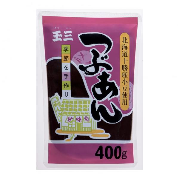 商品発送元：玉三オンラインショップフード・菓子メール便対象(合計2個まで)北海道十勝産小豆と砂糖、塩のみで作った昔ながらの味わいのつぶあんです。 原材料名砂糖(北海道製造)、小豆(北海道十勝産)、食塩内容量400g保存方法直射日光を避けて、...