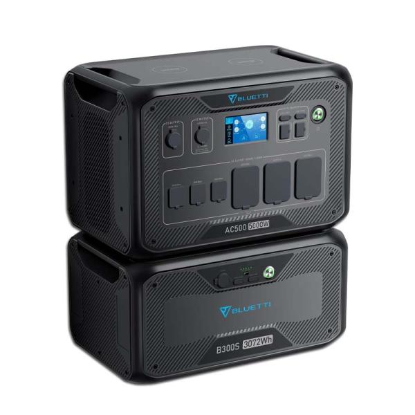 商品発送元：タイムテクノロジー公式ショップ7-9営業日で出荷(取り寄せ)家電・AV機器・カメラ【BLUETTI AC500＆B300Sの特徴】・電気容量をより自由に選べる5000W 定格電力 (10000W サージ)＞容量は3072Whから...