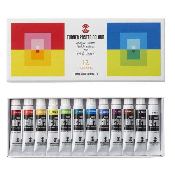 商品発送元：takedaオンラインショップその他商品インフォメーション商品概要ポスターカラー11ml 12色セットポスターカラーといえば、ターナー一般の不透明水彩絵具の仲間なのに、ムラなくきれいに塗れる、ポスターカラー。あざやかでマットに仕...