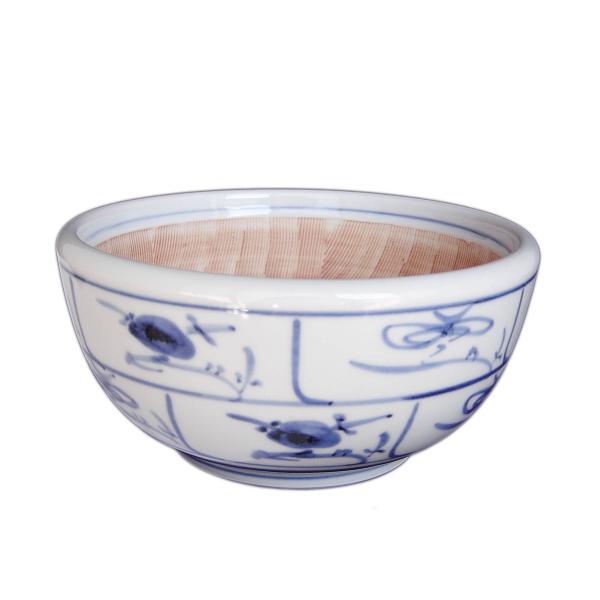 商品発送元：砥部焼通販 e-tobeyaki.com【砥部焼・すり鉢】生活・インテリア・文具、和食器、中鉢砥部焼・梅山窯・6寸すり鉢（なずな文）●サイズ口径 18.5?　高さ 8.6?【砥部焼窯元】(株)梅野精陶所　梅山窯