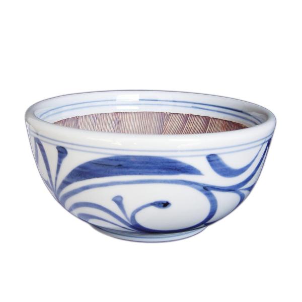 商品発送元：砥部焼通販 e-tobeyaki.com【砥部焼・すり鉢】生活・インテリア・文具、和食器、中鉢梅山窯・6寸すり鉢　唐草サイズ口径 18.5?　高さ 8.6?【砥部焼窯元】(株)梅野精陶所　梅山窯