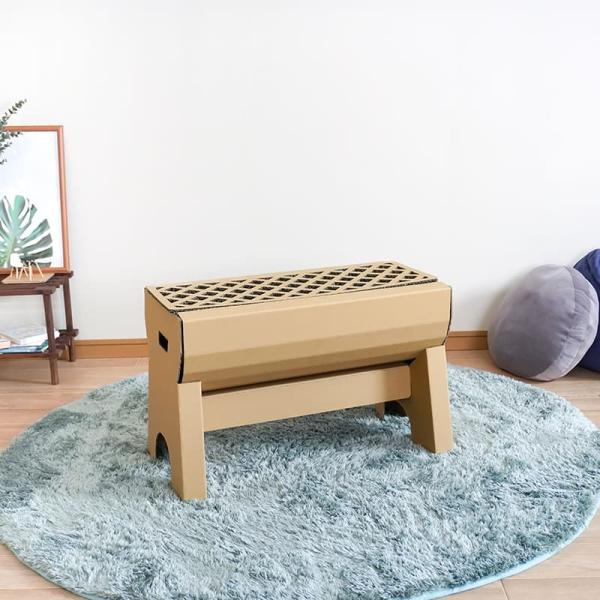 商品発送元：TOMITA ダンボール遊具・家具キッズ・ベビー・マタニティ・ごっこ遊びに最適なバーベキューコンロが登場！網や炭までついた本格仕様です。・アイランドキッチンやダンボールレンジと組み合わせておままごとや、テントハウスと合わせてキャ...