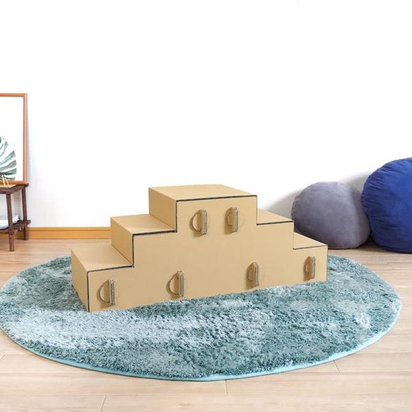 商品発送元：TOMITA ダンボール遊具・家具キッズ・ベビー・マタニティ・小さなお子様の昇り降りの練習用に。他の遊具と組み合わせて、アスレチックコースにしても楽しめます！・大人用の運動器具として、室内での運動不足解消にも役立ちます。・工具不...