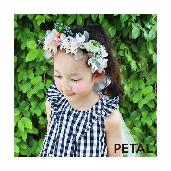 商品発送元：PETAL MARKETジュエリー・アクセサリー、ジュエリー・アクセサリーまるで☆草原のなかのお姫様のようなロングベールのお花冠NEWバージョン♪ベールの長さは80cm☆キャーかわいい&amp;#9825;と大反響間違いなしとて...
