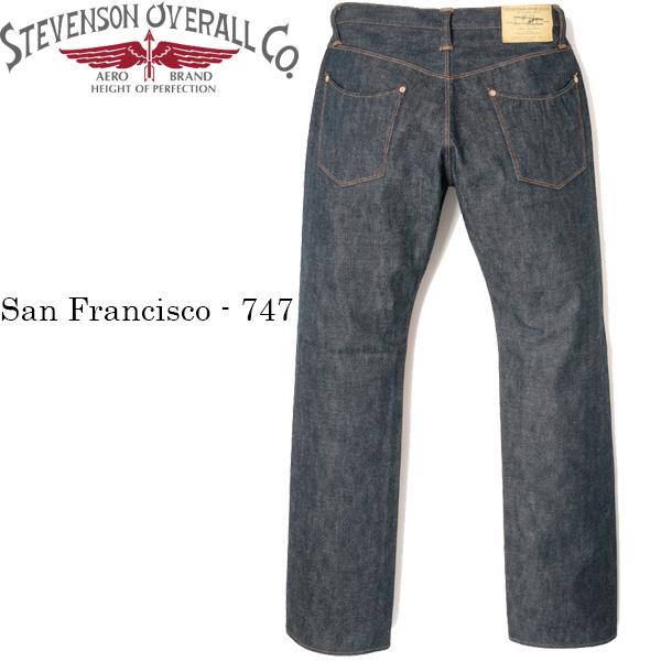 商品発送元：Tools Infinityファッション・ブランド【Stevenson Overall Co.（スティーブンソン オーバーオール）】San Francisco - 747 Rigid INDIGO DENIM ORIGINAL ...