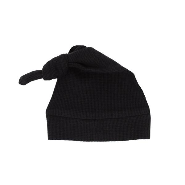 商品発送元：L'ovedbaby 日本公式オンラインショップキッズ・ベビー・マタニティキャップコレクション：Organic Cotton Thermals【カラー展開】2色Black（ブラック）Mist（ミストグレー）※写真1枚目から順に記...