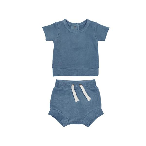 商品発送元：L'ovedbaby 日本公式オンラインショップキッズ・ベビー・マタニティセットアップ（Tシャツ＆ショートパンツ）コレクション：Summer Daze Collection【カラー展開】3色Mist（ミストグレー）Sienna（...