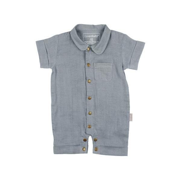 商品発送元：L'ovedbaby 日本公式オンラインショップファッション・ブランドロンパースコレクション：Organic Cotton Muslin【カラー展開】3色Fawn（フォーンブラウン）Twilight（トワイライトブルー）Dusk...