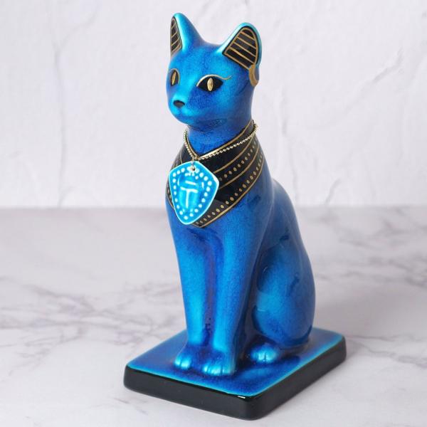 商品発送元：HatsuZanサイズ：8.5×6.7×16Hcm  電子レンジ：不可 食器洗浄機：不可  材質：磁器その他【エジプト九栄神 青釉オーナメント 縁起物 日本製】幸兵衛窯 エジプト九栄神 Persian Blue Ornament...