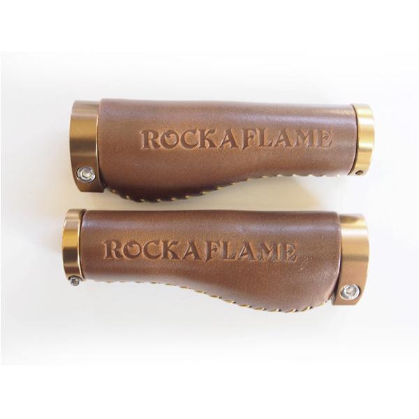 商品発送元：ROCKA FLAME車・バイク手元から上質を纏う。 ROCKAFLAMEオリジナル 本革製ハンドルグリップ（ブラウン）手に触れるたび、違いがわかる。この本革製ハンドルグリップは、ROCKAFLAMEのブランドが息づくオリジナル...