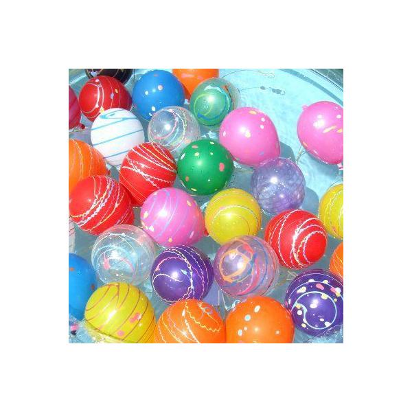 しばらずパッチン付の水ヨーヨーセットです。 〔セット内容〕・ヨーヨー風船　200個・糸ゴム　200本 ・しばらずパッチンクリップ　200個・スタンド2個 ・こより（つり紙）200枚・ふうせんつり用つり針200個 しばらずパッチンクリップに予...