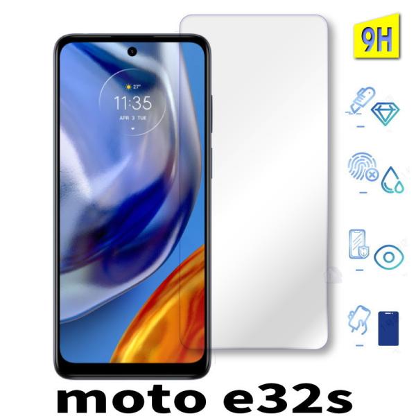 【発売日：2022年08月04日】・強化ガラスフィルム moto e32s 対応・9H硬度　0.26mm厚さガラス・2.5Dラウンドカット加工・98％高透過率　指紋・汚れ防止　気泡ゼロ