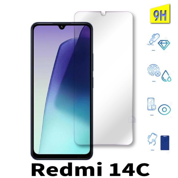 【発売日：2024年10月29日】・強化ガラスフィルム  Redmi 14C 対応 ・9H硬度　0.26mm厚さガラス・2.5Dラウンドカット加工・98％高透過率　指紋・汚れ防止　気泡ゼロ