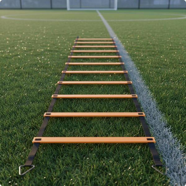 【基本製品報】: スポーツ用品として使えるトレーニングラダーで、サッカーの足足捌き練習やフットワーク練習に取り入れやすい設計です。大人から子どもまで使いやすく、日々の基礎ドリルを手軽に始められます。【トレーニング機能】: 敏捷ラダーとして、...