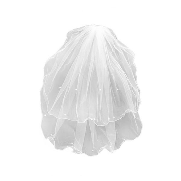 【基本情報】: 結婚式や披露宴に欠かせない、上品で可愛らしいウェディング小物として、花嫁の美しさを引き立てるショート丈のベールです。【機能】: 髪にしっかりと固定できるコーム付きショートベールなので、ヘアスタイルを崩さず、初心者でも簡単に装...